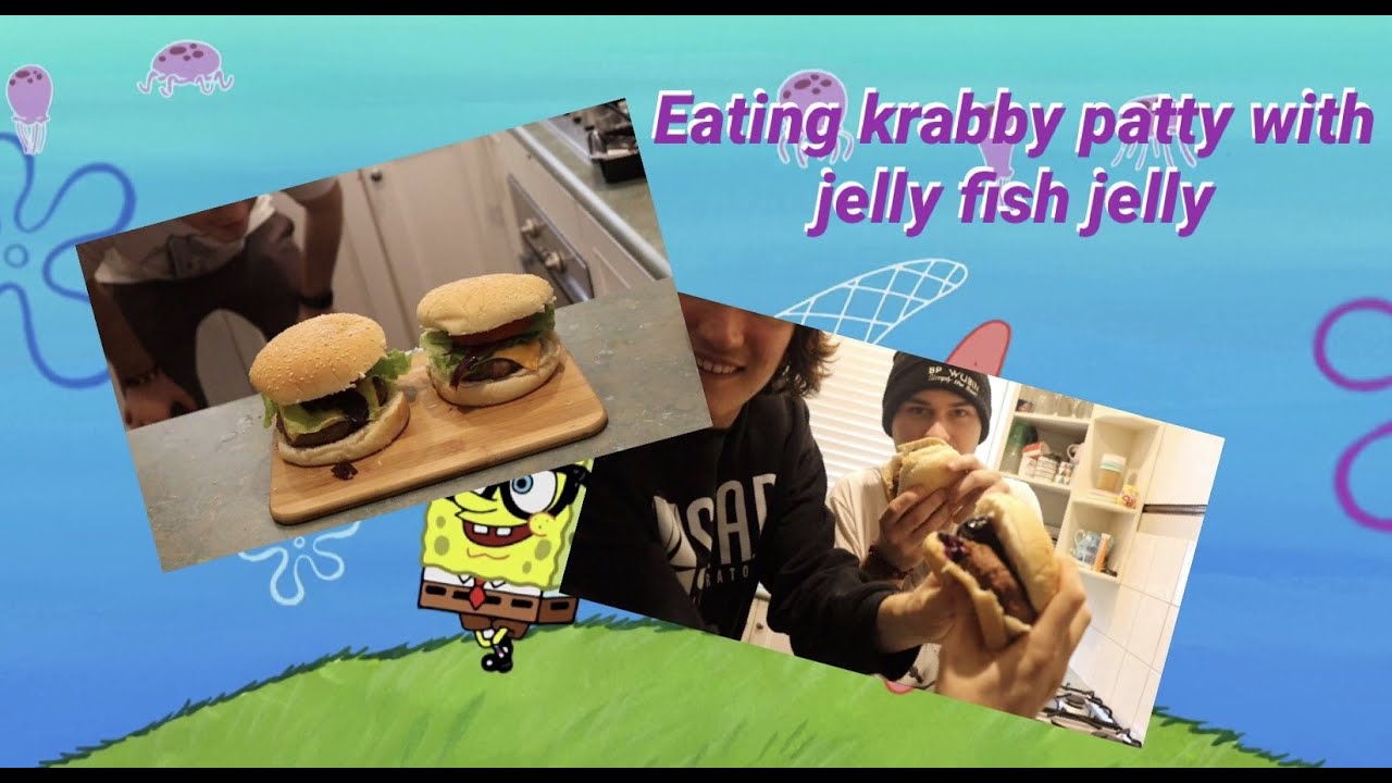 EATING KRABBY PATTY WITH JELLY FISH JELLY - YouTube