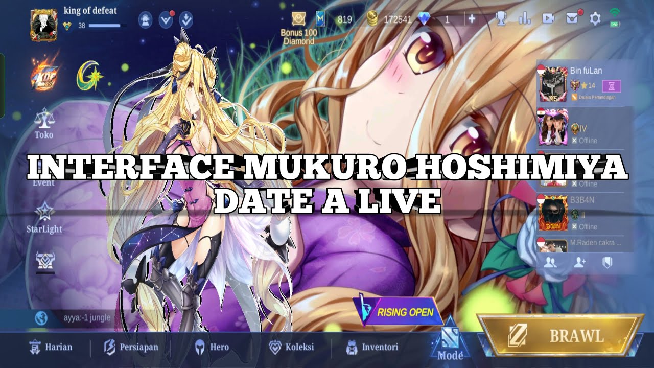 INTERFACE BACKGROUND LOBBY MUKURO HOSHIMIYA PATCH LUKAS - YouTube