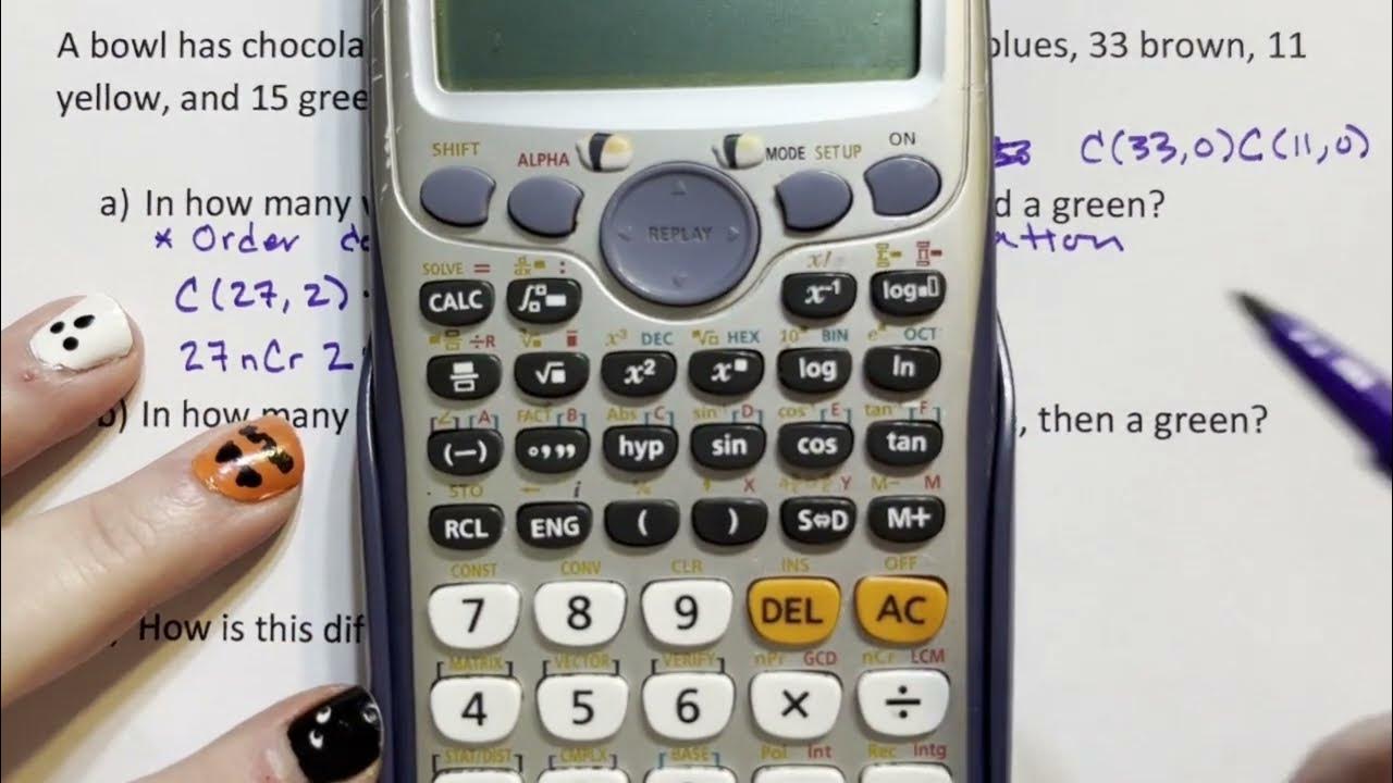 Combination and Permutation - How to Use a Calculator - YouTube