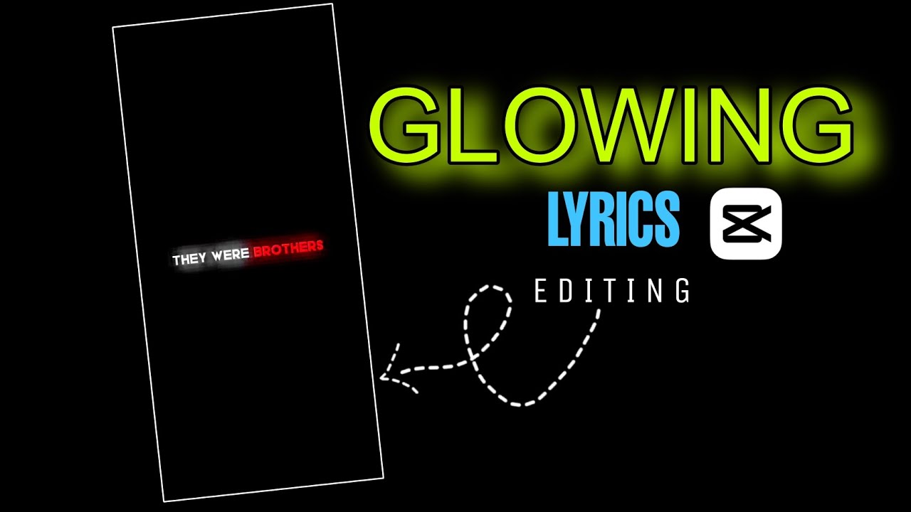 HOW TO MAKE GLOWING TEXT IN CAPCUT APP | Glowing Lyrics Video Editing | Black Screen Lyrics ...