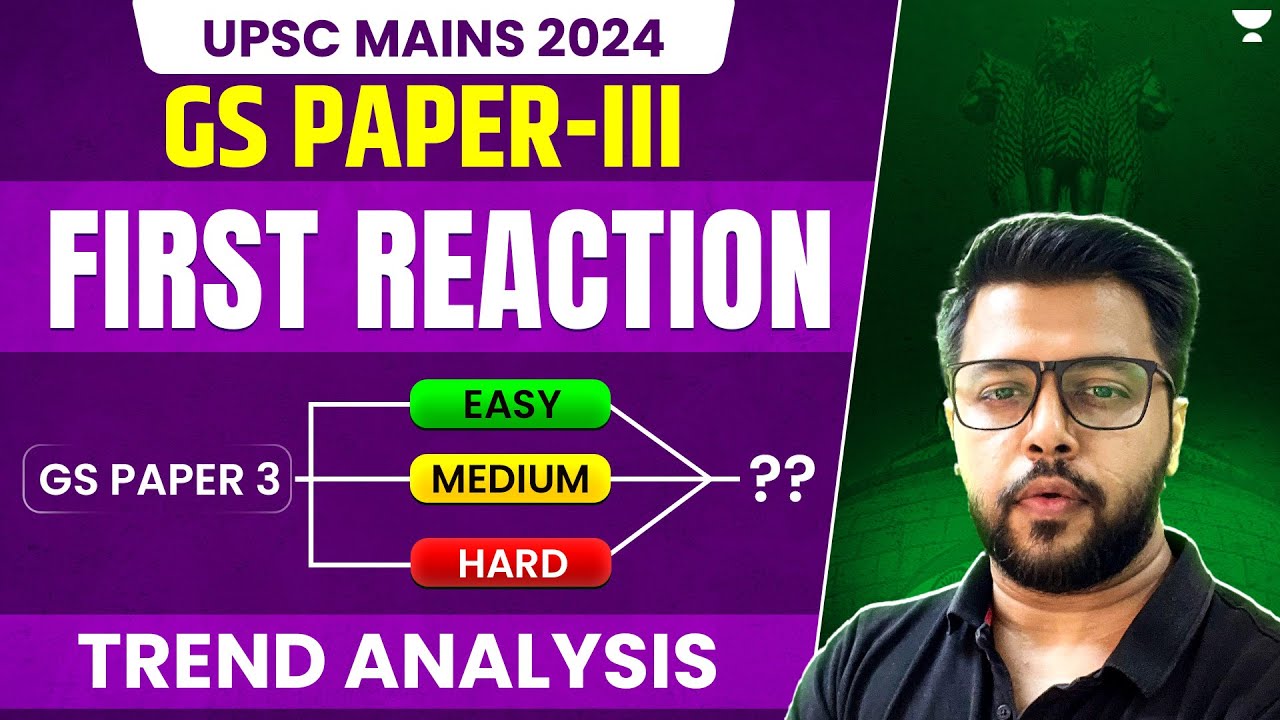 GS Paper 3 First Reactions | UPSC Mains 2024 | By Siddharth Singh - YouTube