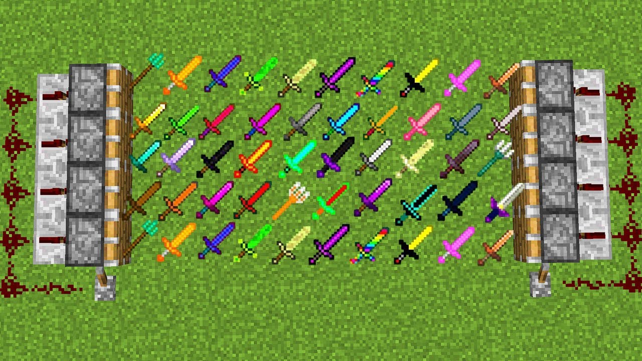 all minecraft swords combined = ? - YouTube