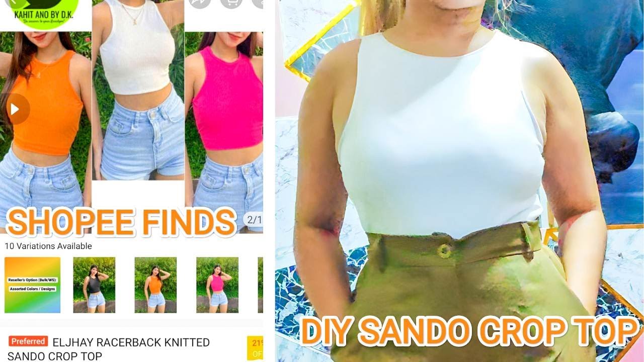 DIY SANDO CROP TOP | I MADE A SANDO CROP TOP LIKE THE ONE ON SHOPEE # ...