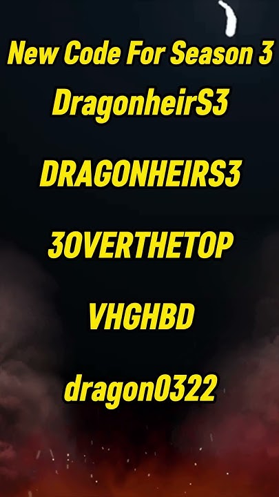 DRAGONHEIR Season 3 starter code #dephynplay #dragonheir #S3 #dragonheirsilentgods - YouTube
