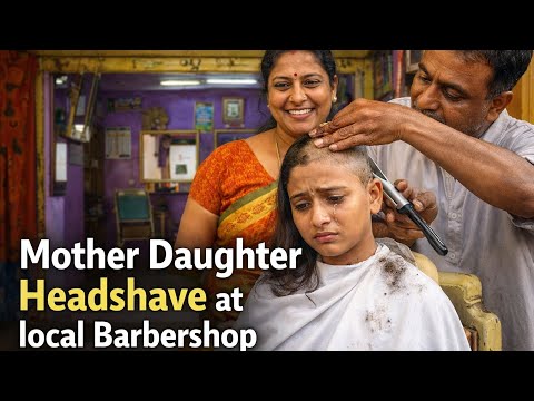 Mother Daughter Headshave at Local Barbershop. PART 1. My headshave Story. Bald Girl. #headshave 