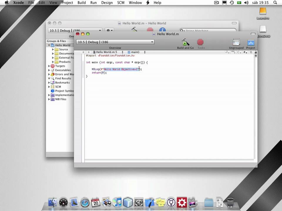 Hello World - Objective-C - IphoneDevBrasil - YouTube