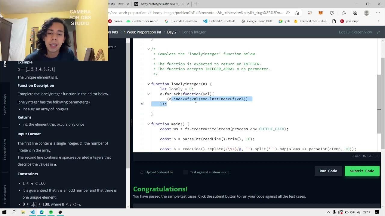 Resolviendo ejercicios de programación hasta conseguir trabajo: día 2 | Lonely Integer ...