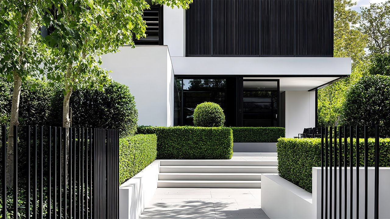 Luxury Modern House Design with Shading Screens for Privacy Solution ...