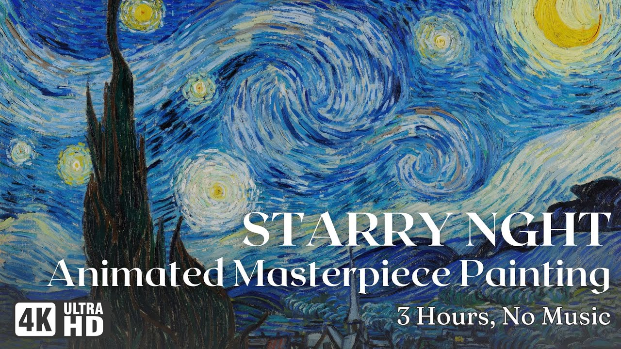 4K Vincent van Gogh Starry Night Animated Screensaver | Post ...