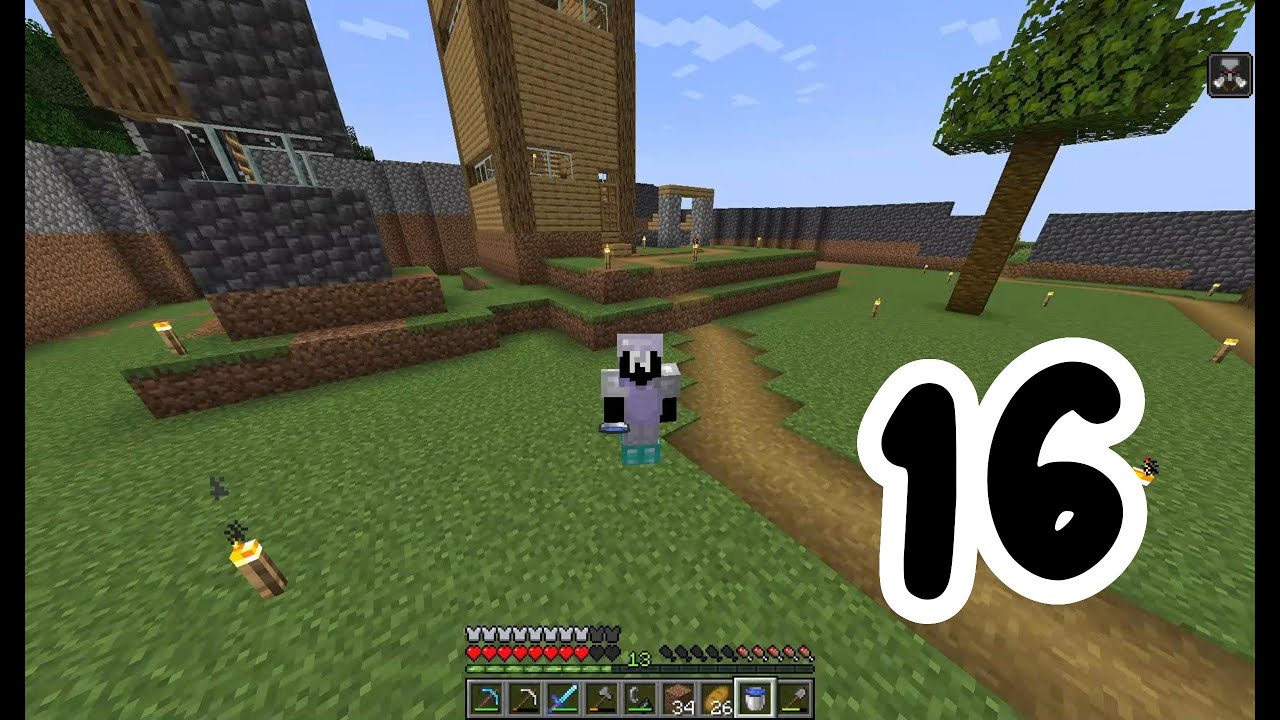 Flat base! Minecraft Survival episode 16 - YouTube