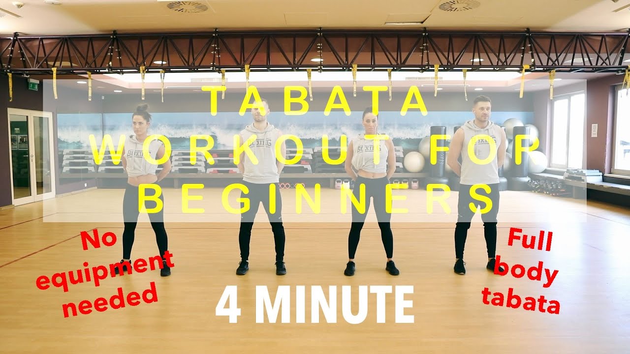 TABATA WORKOUT FOR BEGINNERS PART 1 - 4 minutes - 4 perc TABATA EDZÉS ...