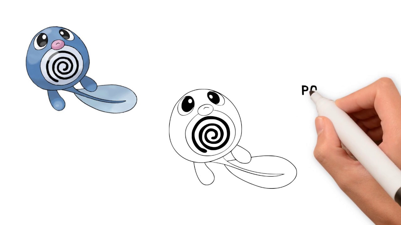 Draw for Kid - Draw Poliwag Pokemon - YouTube