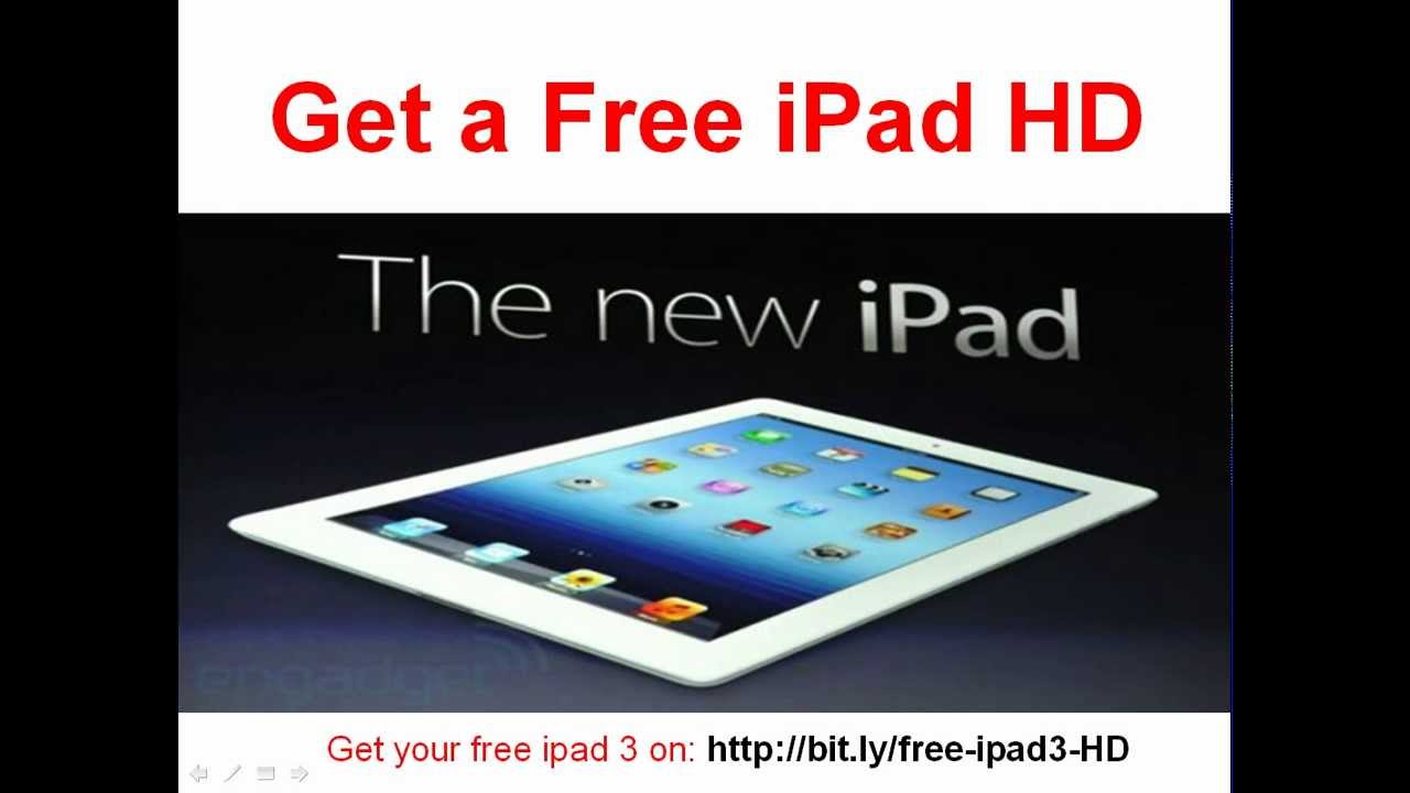 how to get free ipad - Get an iPad 3 completely Free! - YouTube