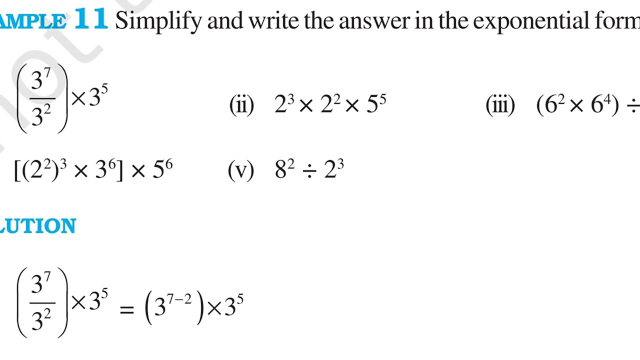 घातांक और घात || घात और घातांक के नियम|| Rules of indices || Power ...