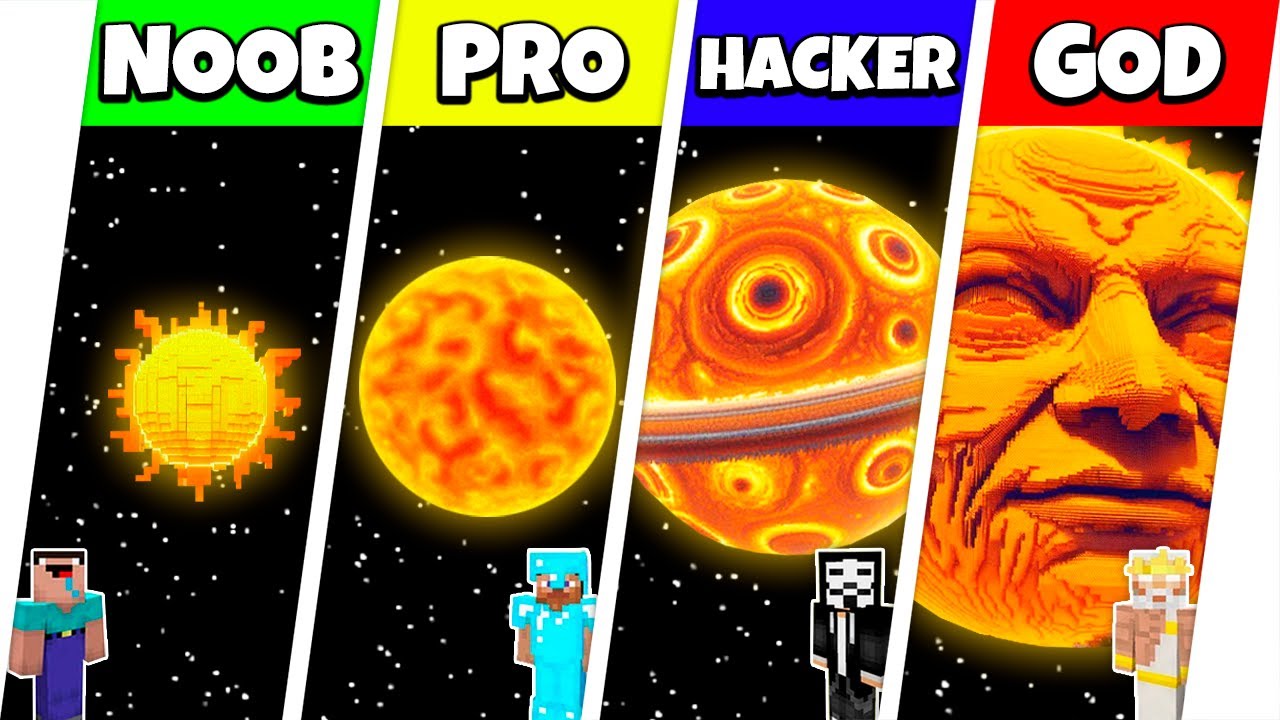 INSIDE SUN PLANET HOUSE BUILD CHALLENGE - Minecraft Battle NOOB vs PRO ...