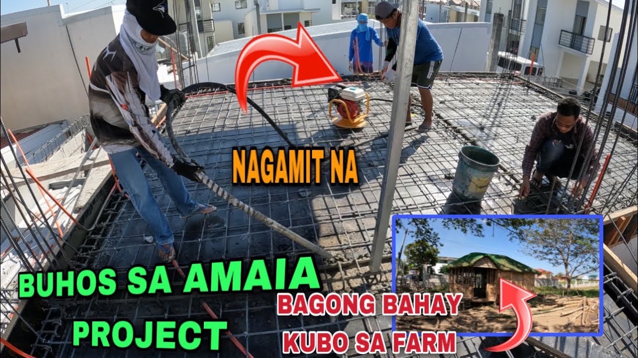 BUHOS NG SLAB SA AMAIA AT BAGONG BAHAY KUBO SA FARM - YouTube