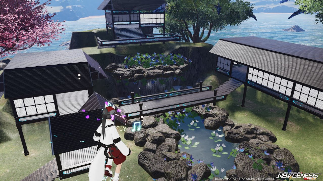 PSO2:NGS - Tengo's treehouse in creative space (Making shoji screens ...