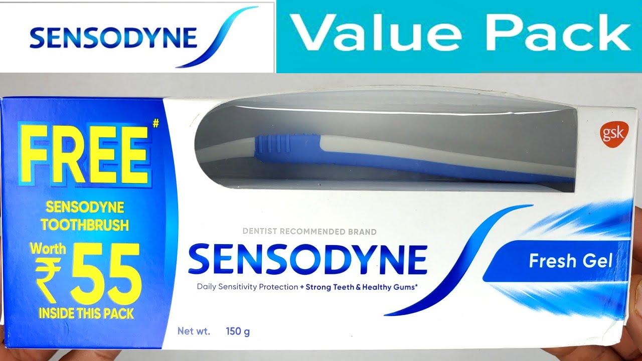 Sensodyne Toothpaste With free Toothbrush | Value pack - YouTube