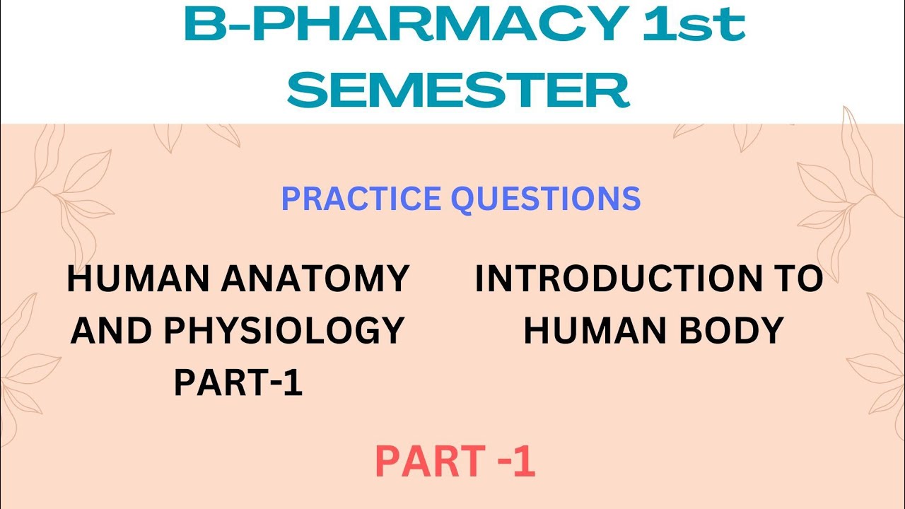 HUMAN ANATOMY AND PHYSIOLOGY PRACTICE QUESTIONS PART-1 - YouTube