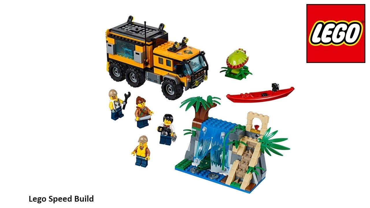 Lego City 60160 Jungle Mobile Lab Speed Build - YouTube