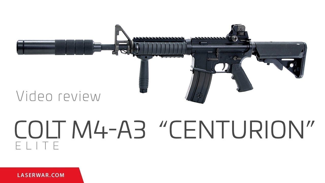 Colt M4 A3 "Centurion" laser tag assault rifle for military games - YouTube