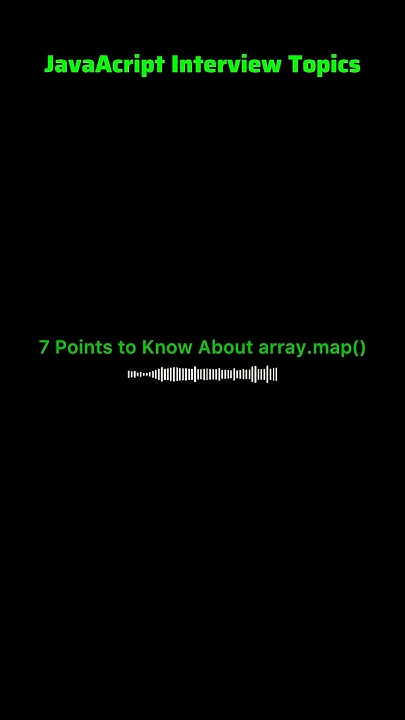 #2: Learn JavaScript Array Map Method Explained | Ace Your JS Interview Questions #technical ...