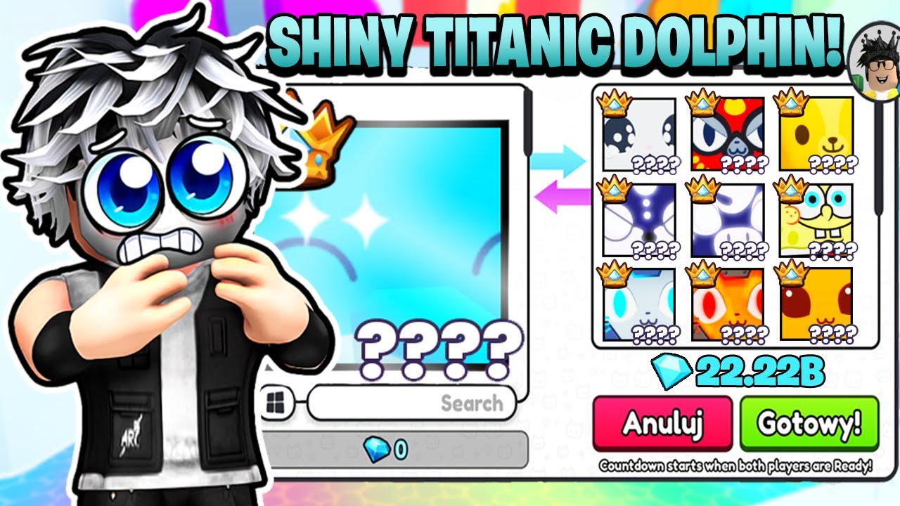 DOSTAŁEM CIEKAWE OFERTY ZA SHINY TITANIC DOLPHIN W PET SIMULATOR 99 ...
