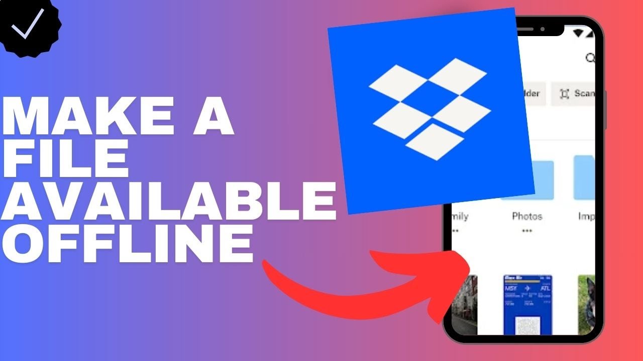 How to make a file available offline in the Dropbox app? - YouTube