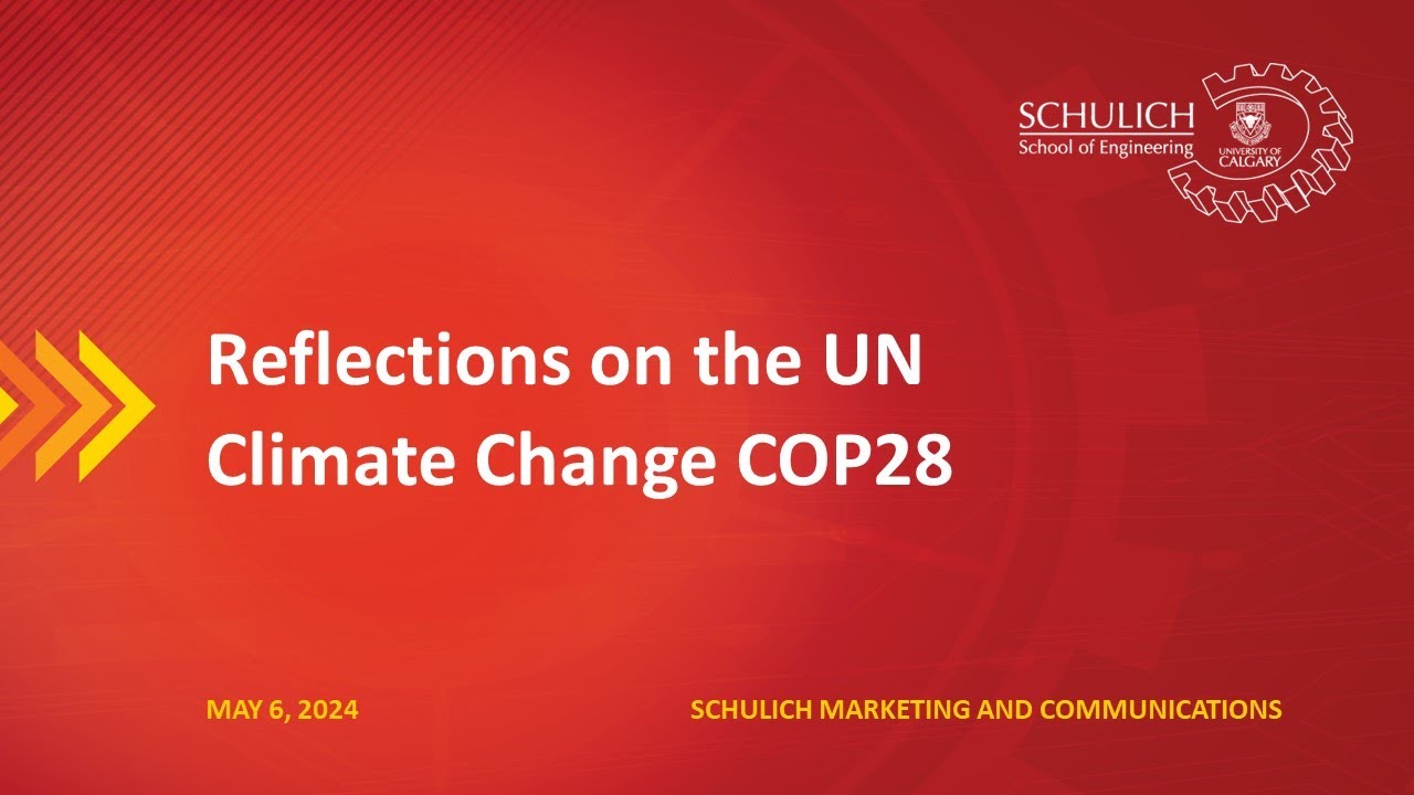 Reflections on the UN Climate Change COP28 - YouTube