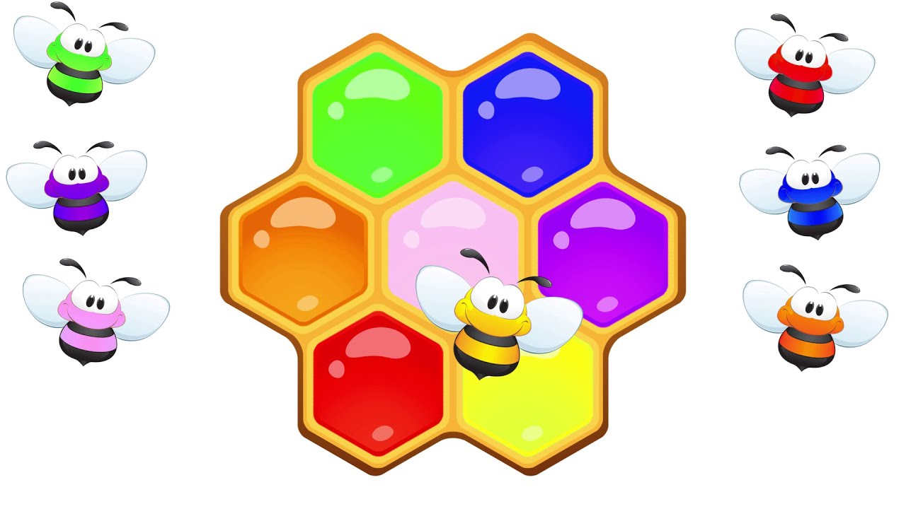 Learning Colors For Kids with BEES - Kids Learning Videos - Bee Bee ...