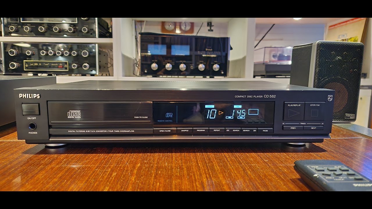 PHIKIPS CD-582 high fidelity cd player TDA-1541 -test- - YouTube