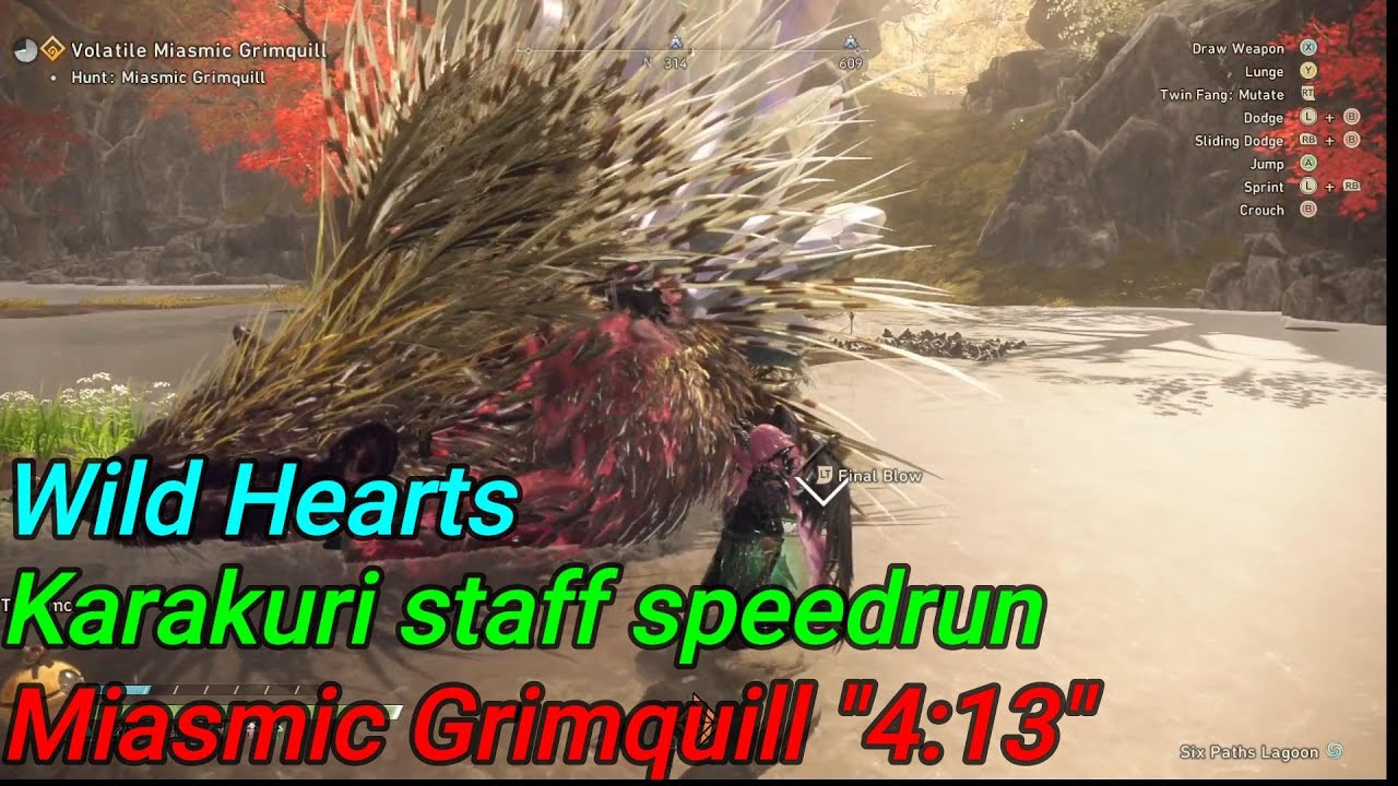 🎮Wild Hearts 😀Karakuri Staff speedrun 🤗Hunt: Miasmic Grimquill "4:13" 😛 ...