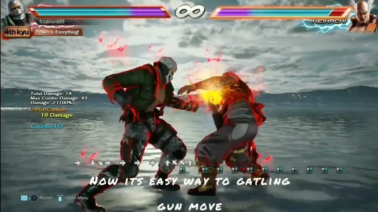 Tekken 7 Bryan Fury Gatling Gun Rush Move With Input Button. - YouTube