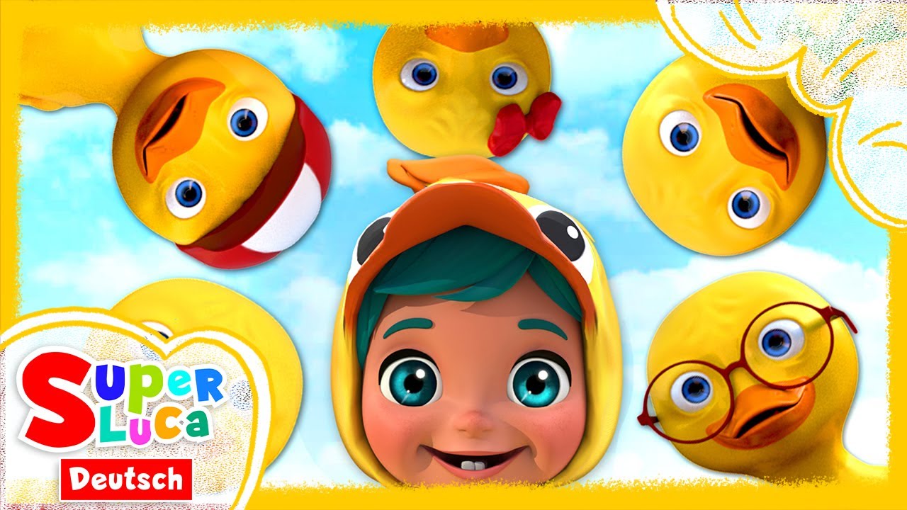 Fünf kleine Enten 🦆| Enten reime 🖐 Kinderreime für Kinder | Tanzlieder🎤 ...