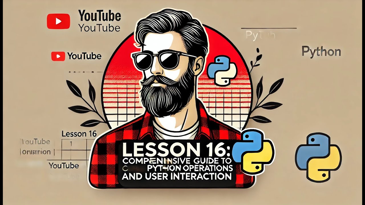 Lesson 16 Comprehensive Guide to Python Operations and User Interaction 💻🐍 - YouTube