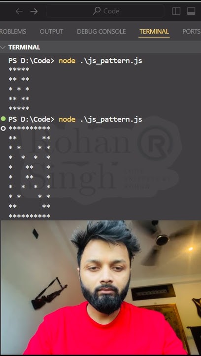 Javascript Hollow Square Diagonal Pattern Javascript Tutorial Shorts Javascript