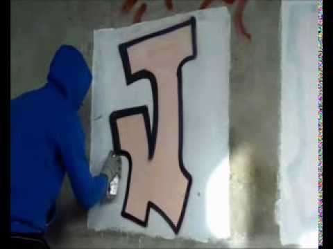 How to do graffiti letter of alphabet : J - YouTube