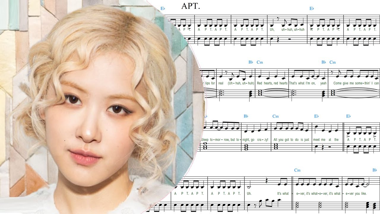 Rosé, Bruno Mars — APT — Piano Sheet Music - YouTube