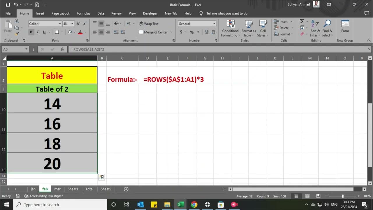 Microsoft Excel Instant Multiplication Table Excel Tutorial microsoft-excel-instant-multiplication-table-excel-tutorial