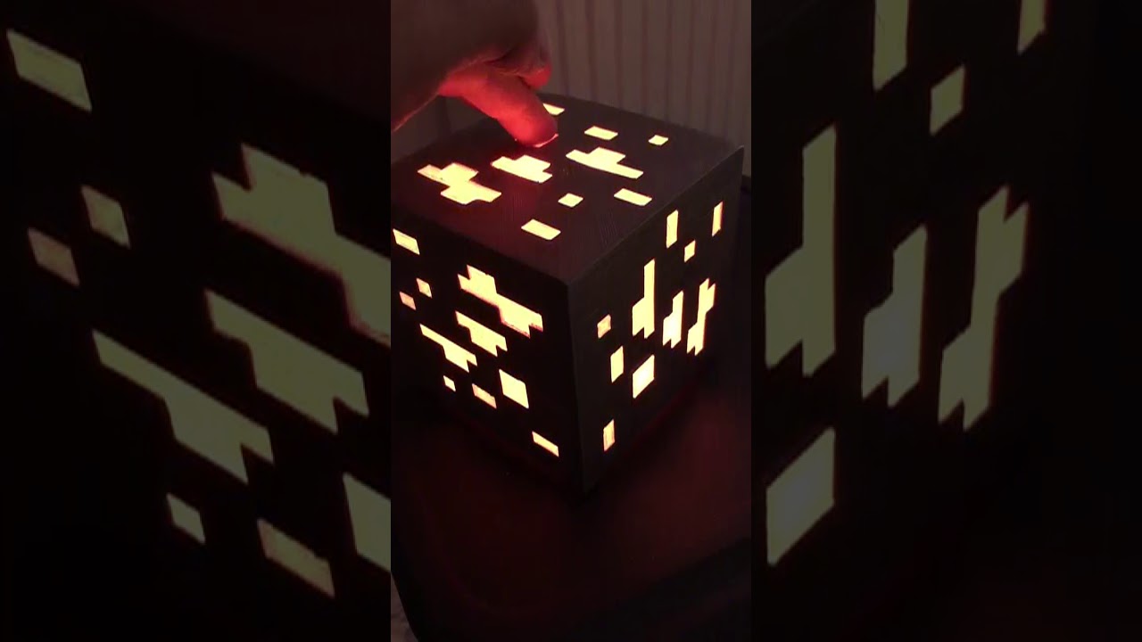 Minecraft Ore Cube w/ ESP8266 - YouTube