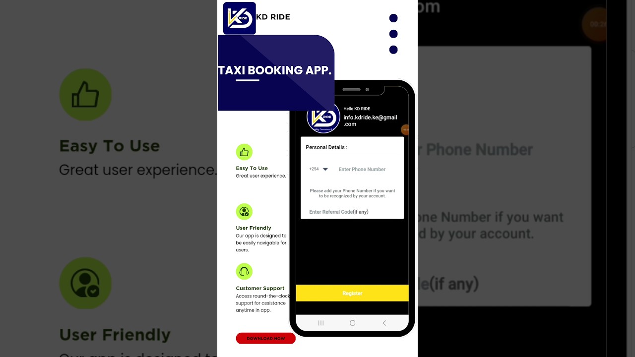 KD Ride-New taxi app in Kenya. - YouTube