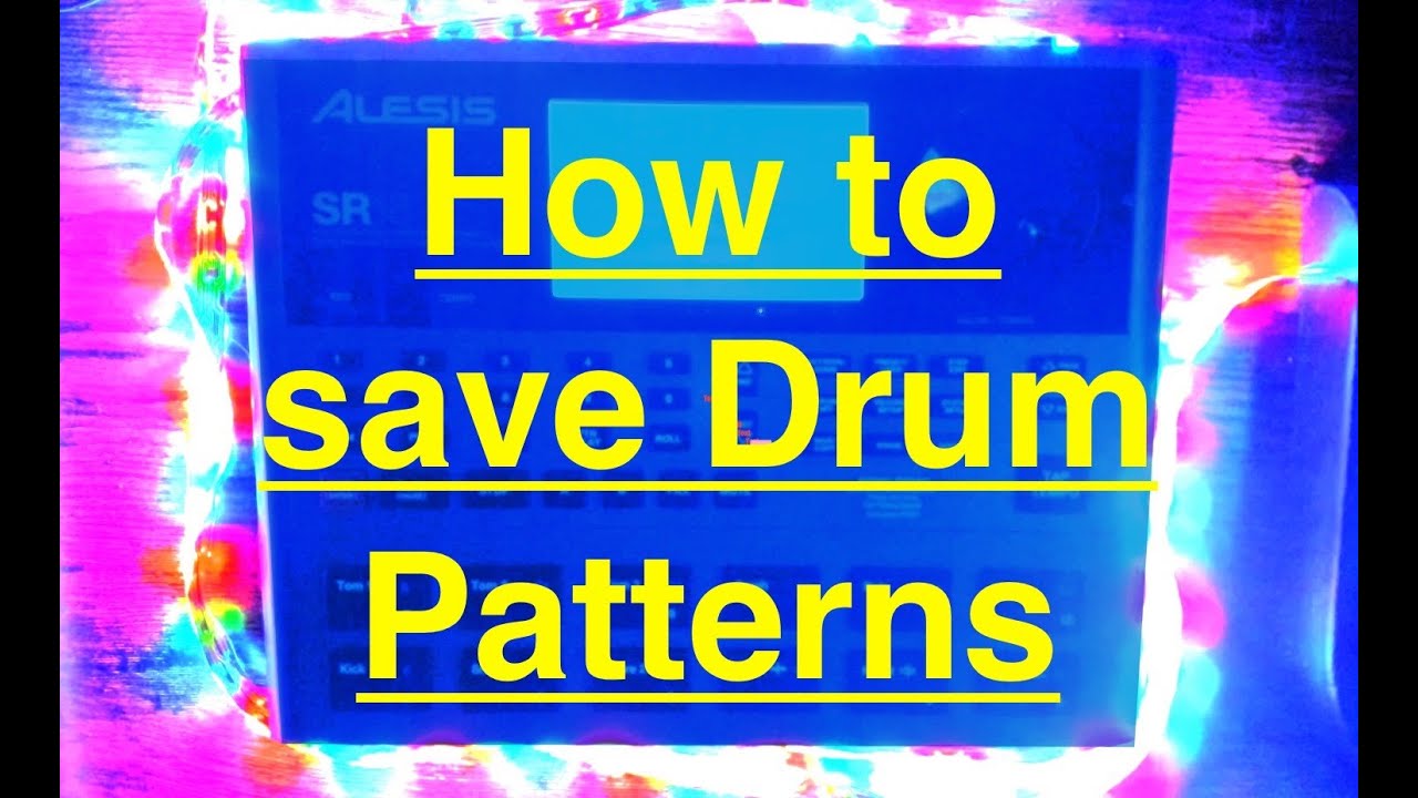 Alesis SR-18 How to save drum patterns - YouTube