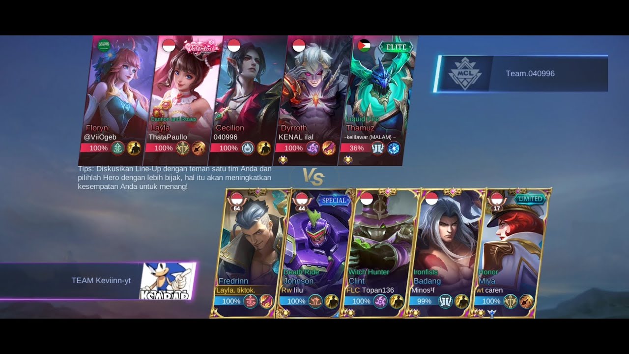 Memburu PIALA MCL Sabtu 02 SEPTEMBER 2023 MCL MOBILE LEGENDS CARRY MY ...