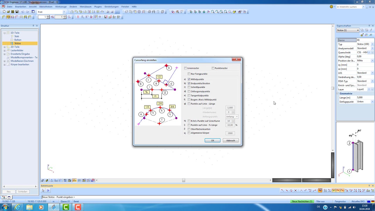 SCIA Tutorial - Stäbe eingeben (Prof. Dr.-Ing. Michael Maas ...
