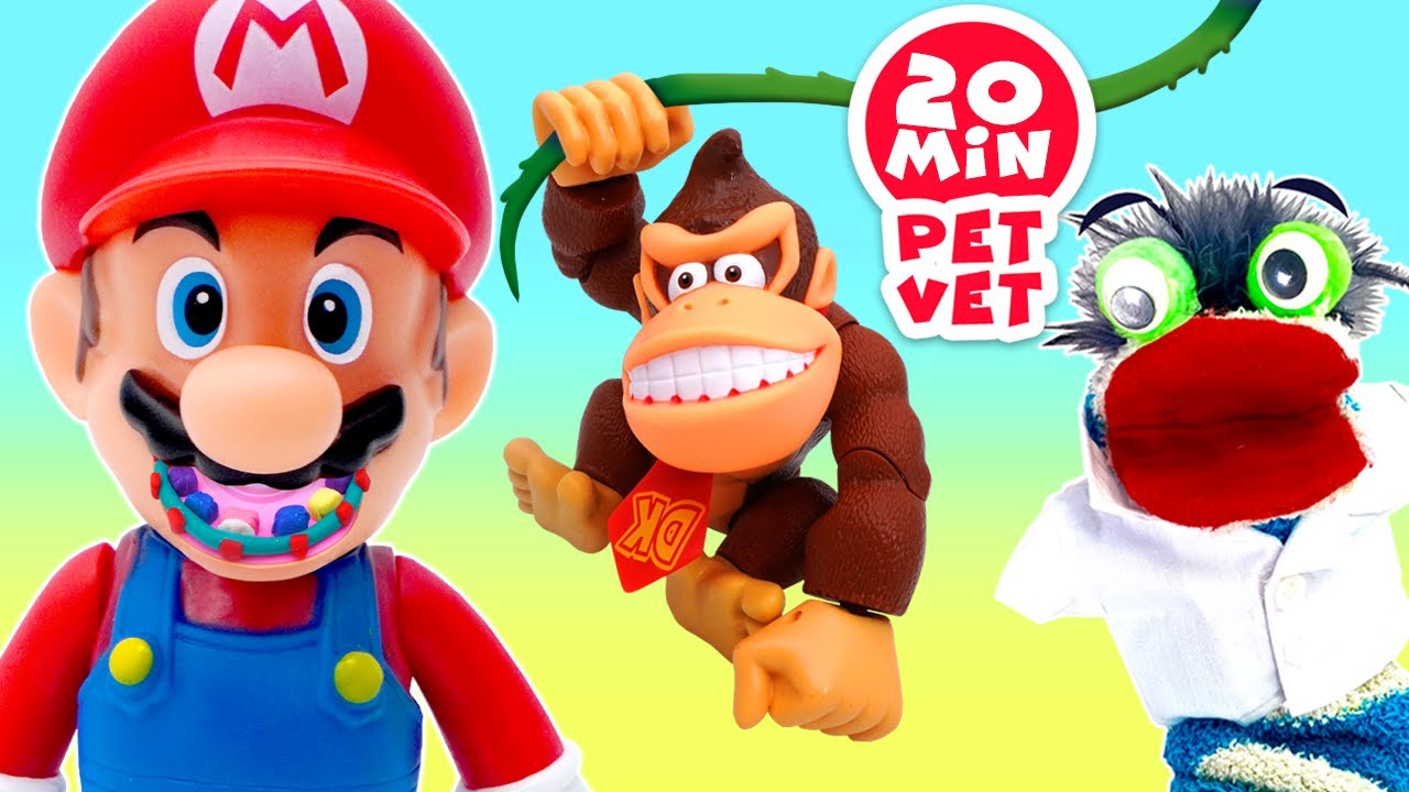 Fizzy The Pet Vet Helps Super Mario Dentist And Donkey Kong | Fun ...