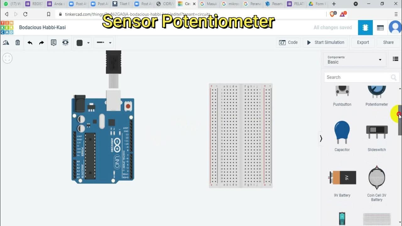 Sensor Photoresistor dan Sensor Potentiometer dengan Arduino - YouTube