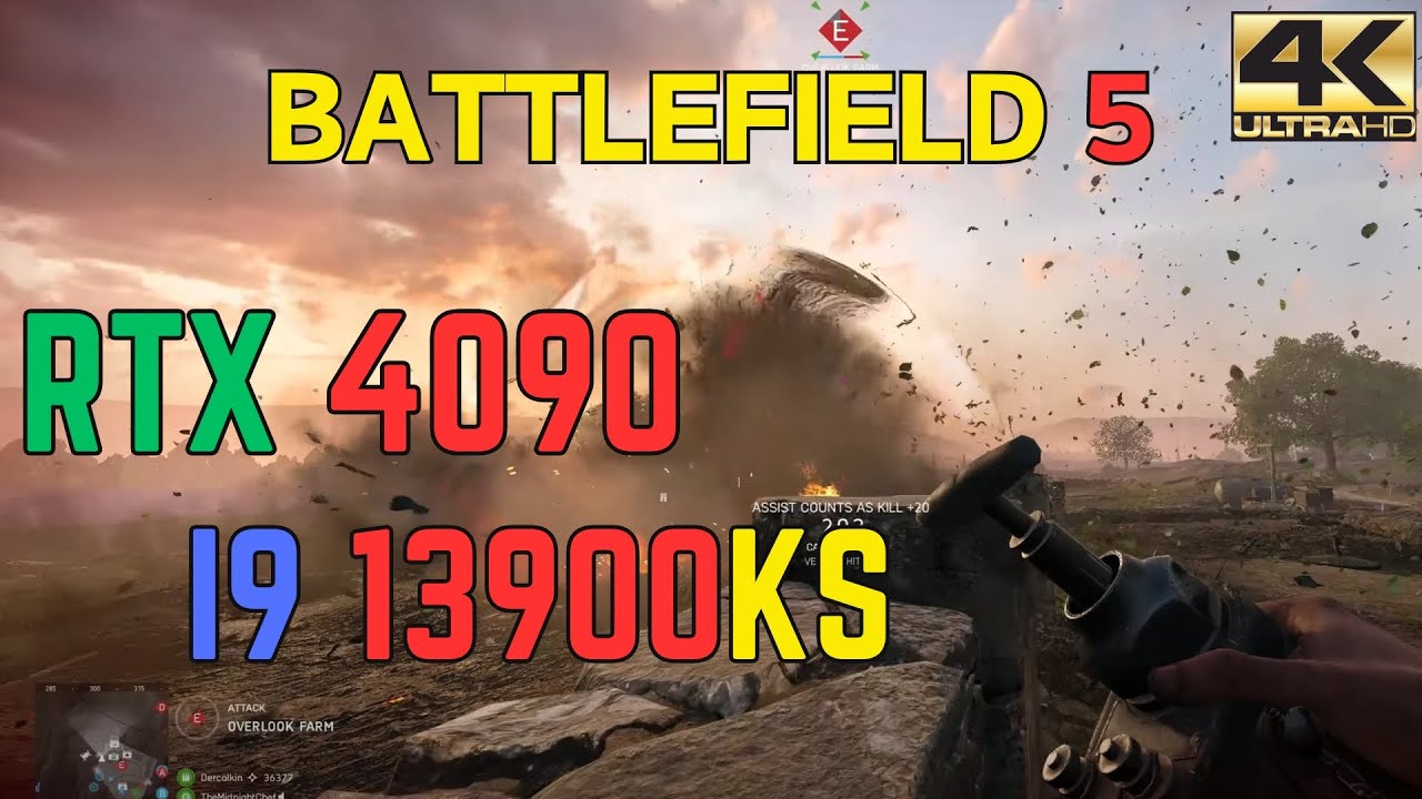 BATTLEFIELD 5 - 4K | ULTRA SETTINGS TEST ⬇️ | RTX4090 / I9 13900KS ...