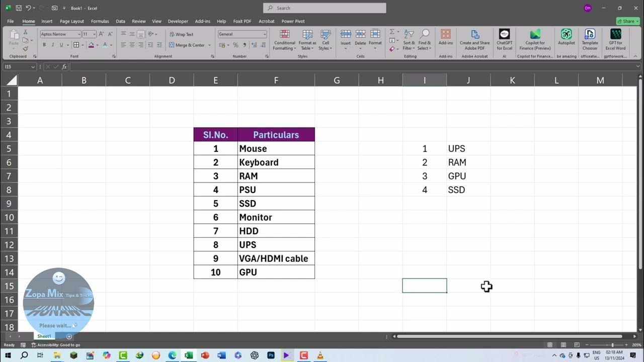 Automatically generate serial numbers in Ms Excel - YouTube