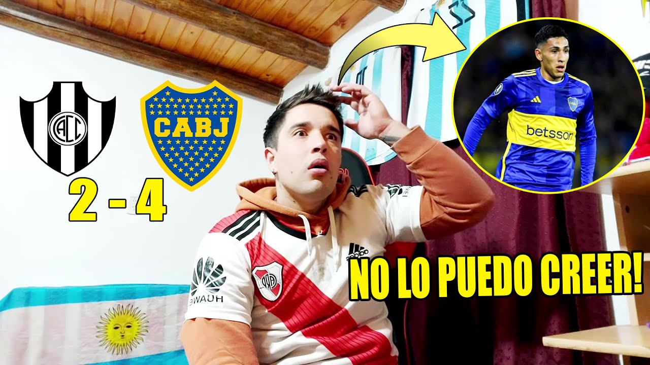 CENTRAL CORDOBA 2 vs BOCA 4 😮 Reaction of a RIVER fan 😭 Professional ...