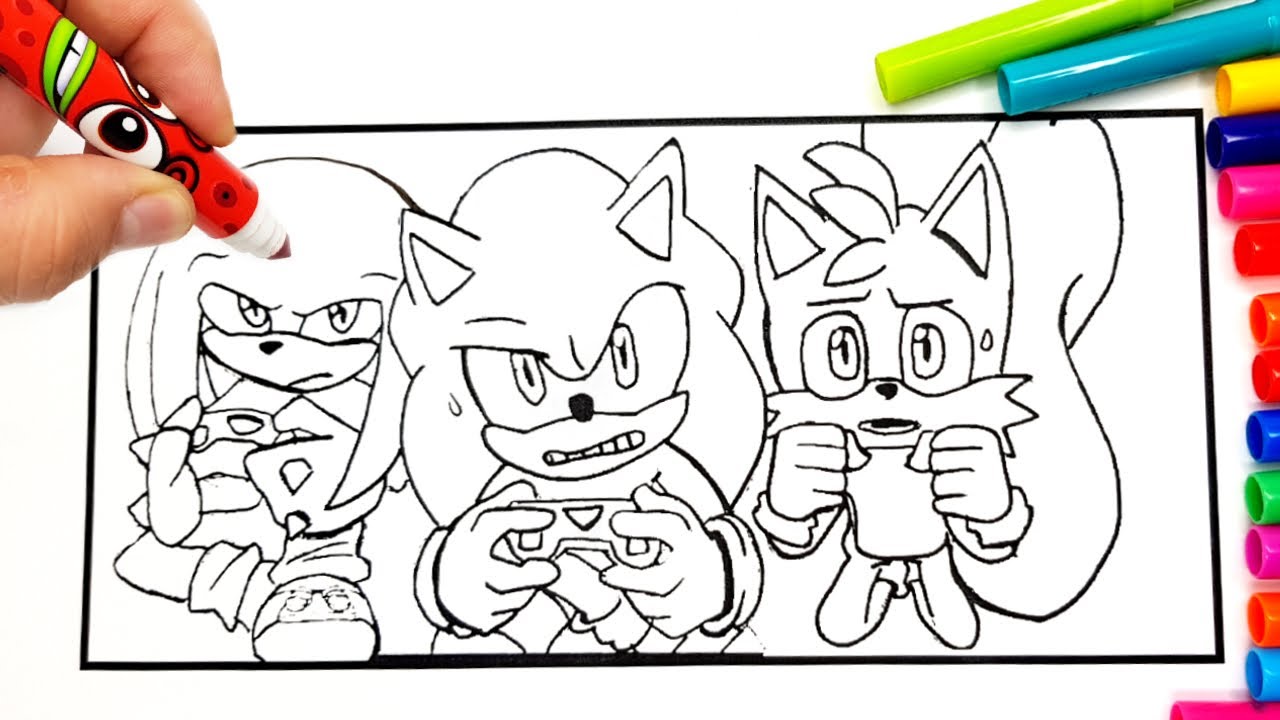 Sonic Team - Coloring Pages NEW Sonic PRIME Tails Knuckles Itro and Tobu - Cloud 9[NCS10 Release ...